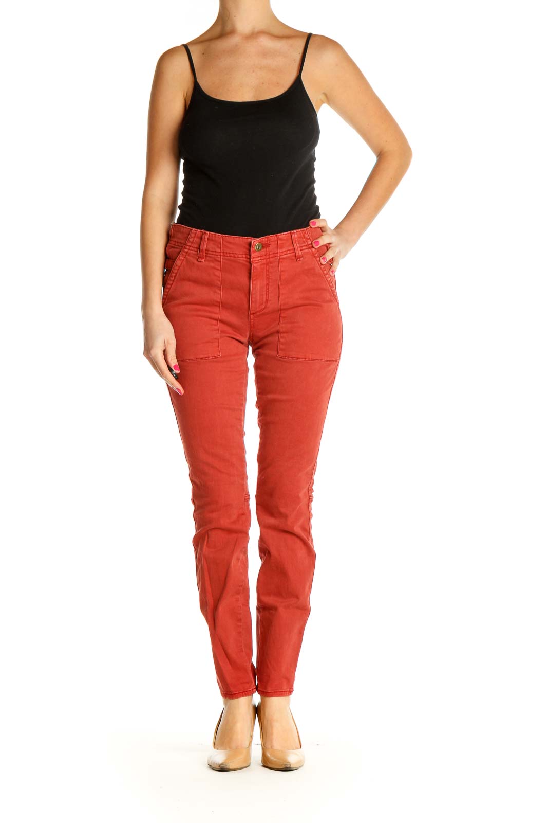 Red Skinny Capris